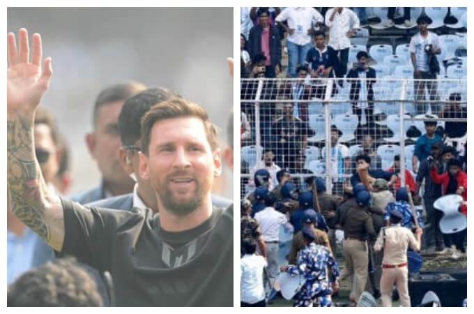 La visita de Messi en en Calcuta causa caos total: Fanáticos enojados ...